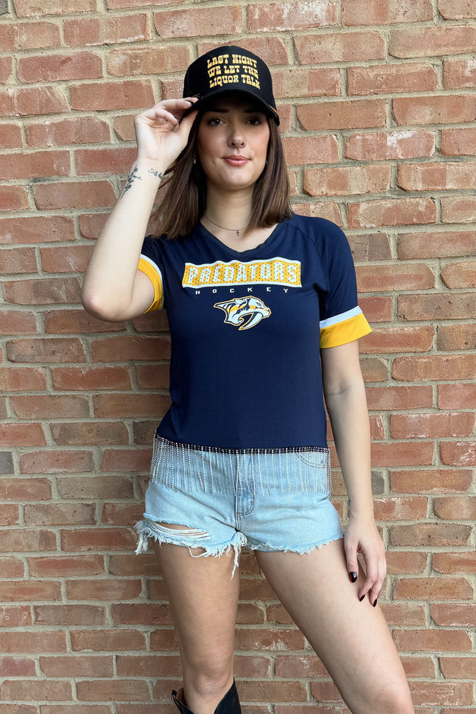 Predators Rhinestone Fringe Tee – Trendy and Tipsy